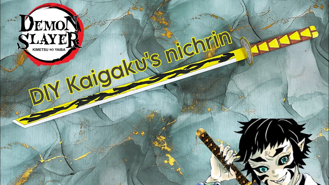 How to make Kaigaku\Upper moon 6 nichirin sword with paper | Demon ...