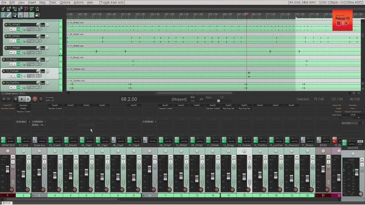 REAPER와 FREE Vst Plug-in만을 이용한 Hip hop믹싱!!! - YouTube