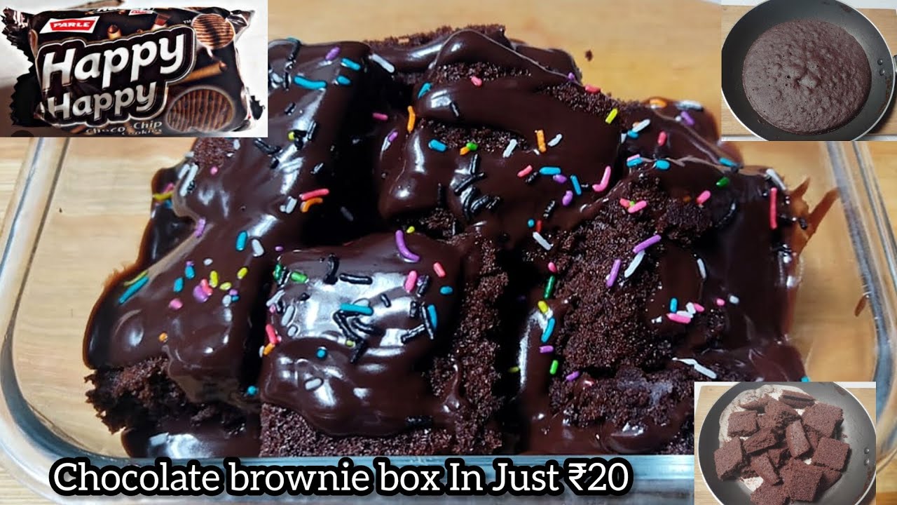 chocolate brownie box In Just ₹20|chocolate brownie with happy happy ...