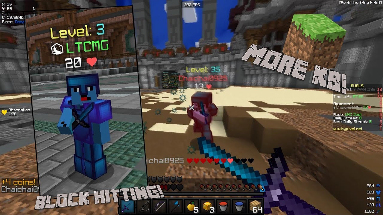 Trying to BLOCK HIT for the FIRST time in PVP! (MORE KNOCKBACK ...