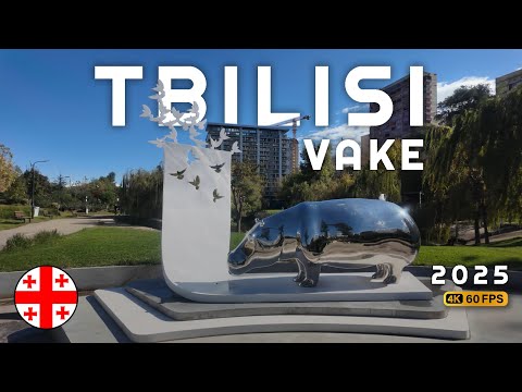 Autumn Walk in Vake, Tbilisi 🇬🇪 | Walking Tour Georgia 2025 (4K 60fps)