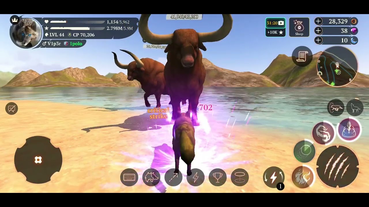 The Wolf Online Simulator Gameplay 1: White Rhino! - YouTube