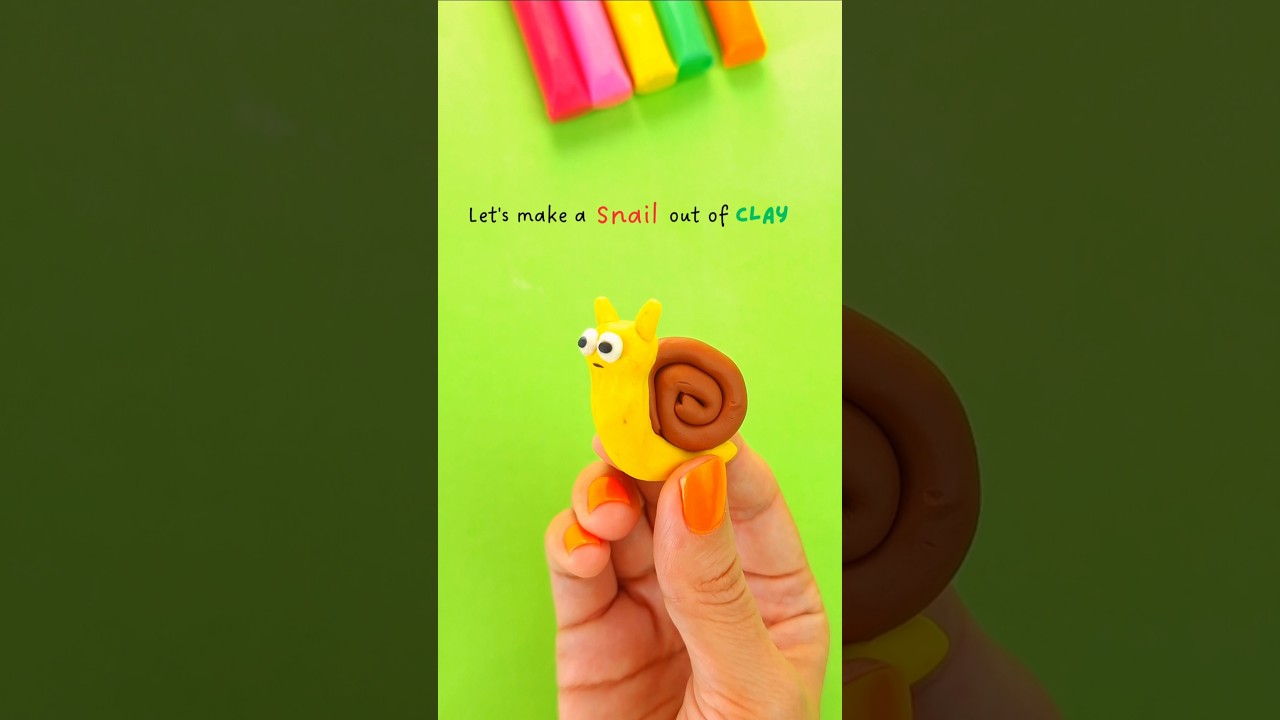 Cute Snail Clay Tutorial. Clay toy for kids. #cute #kidseducatio # ...