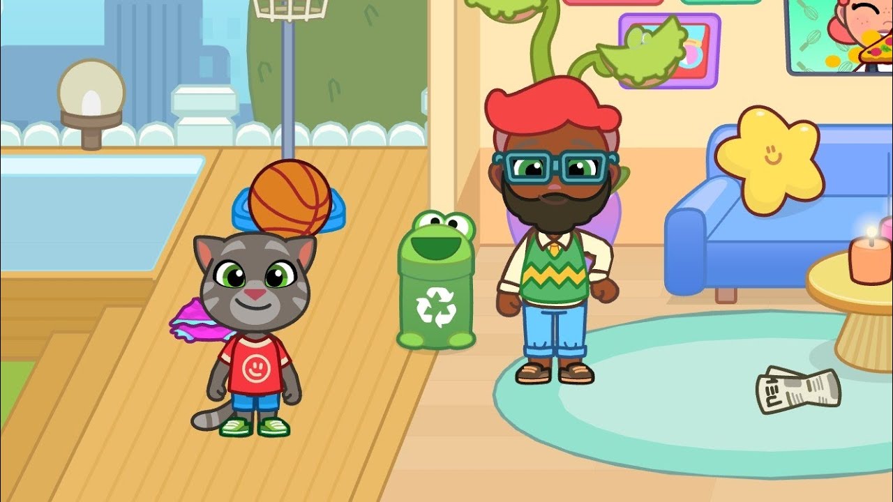 MY TALKING TOM PLAYING BASKETBALL 🏀 - YouTube