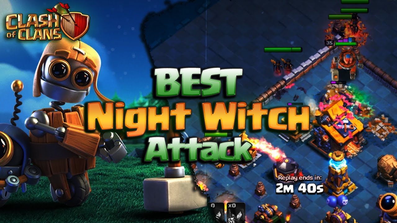 Best Night Witch Attack Strategy BH 10 #clashofclans #coc #bh10 - YouTube