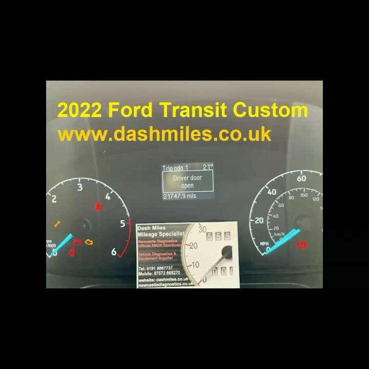 #shorts 2022 Ford Transit Custom (OBD Mileage Correction) instrument ...
