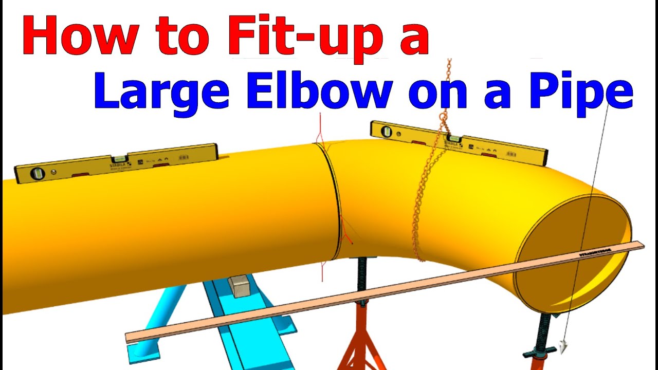 How to fit-up a large size elbow to a pipe spool. - YouTube