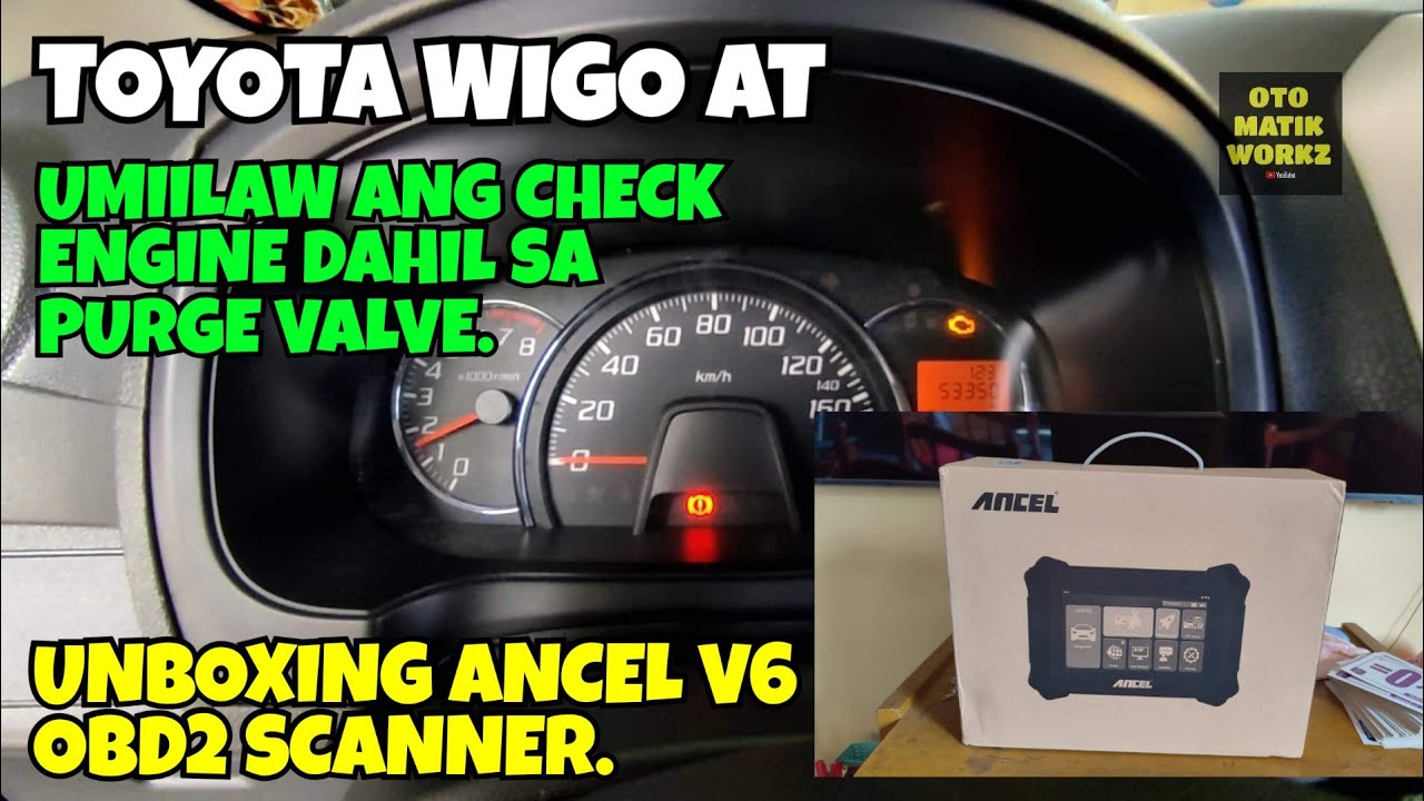 Toyota wigo check engine purge valve. - YouTube