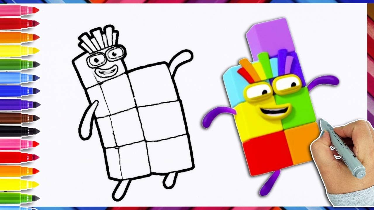(Numberblocks) How To Draw Numberblock 7 | Drawing & Coloring Tutorial ...