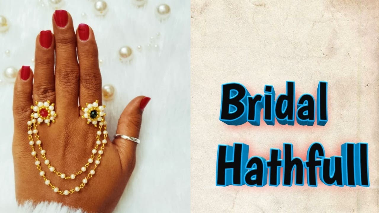 Pearl Hathphool making at home | New Design of hathful | Maharashtrian ...