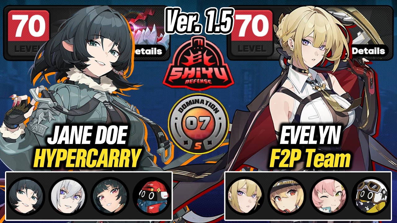 M0W0 Evelyn F2P Team & Jane Doe Hypercarry - Ver. 1.5 Shiyu Defense 17 ...