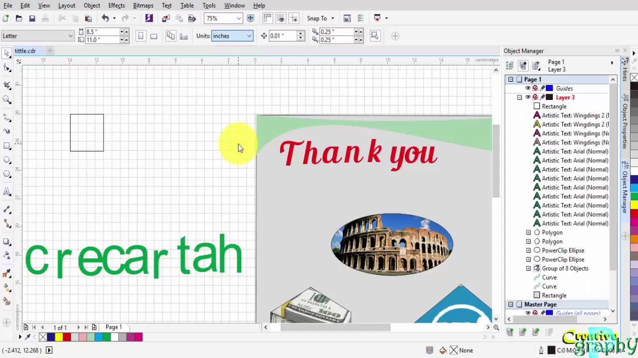 grid - corel draw tutorial for beginner (35) - YouTube