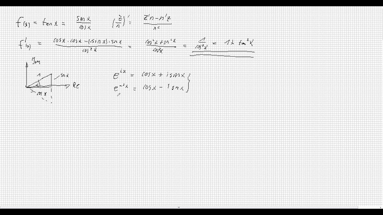 E-Test Ableitung von tan x - YouTube
