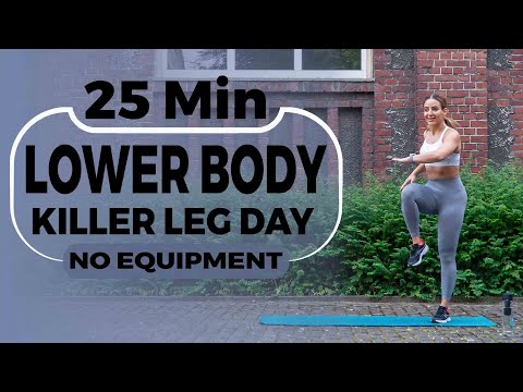 20 MINUTES - ADVANCED LOW IMPACT - KILLER LEG DAY WORKOUT - YouTube