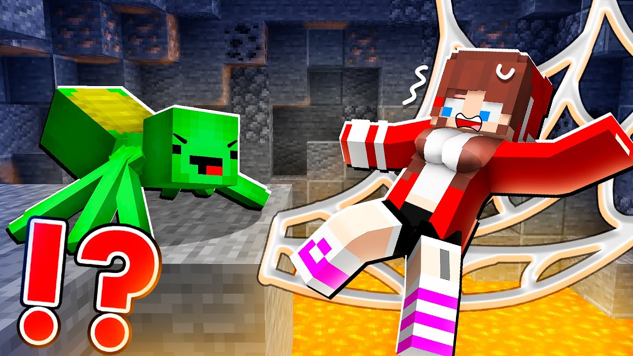 JJ GIRL Kidnapped by Weird Mikey SPIDER ! - in Minecraft (Maizen) - YouTube