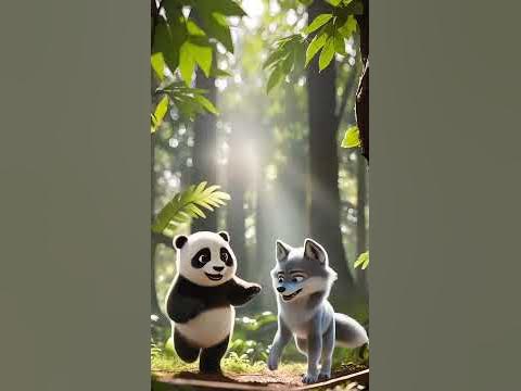 Touching friendship of wolves and pandas - Animals Storie - Short ...