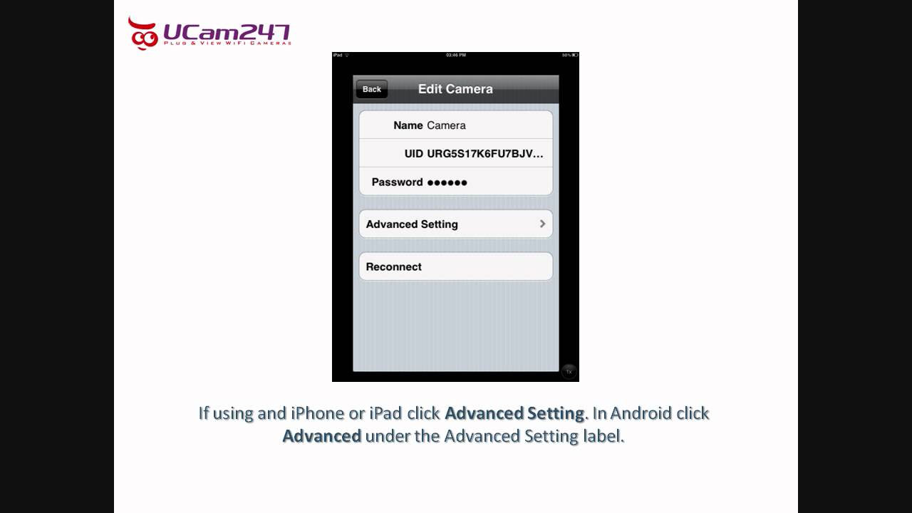 How to setup a UCam247 camera to work over WiFi - YouTube