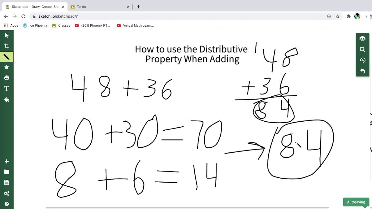 How to Use the Distributive Property When Adding Whole Numbers - YouTube