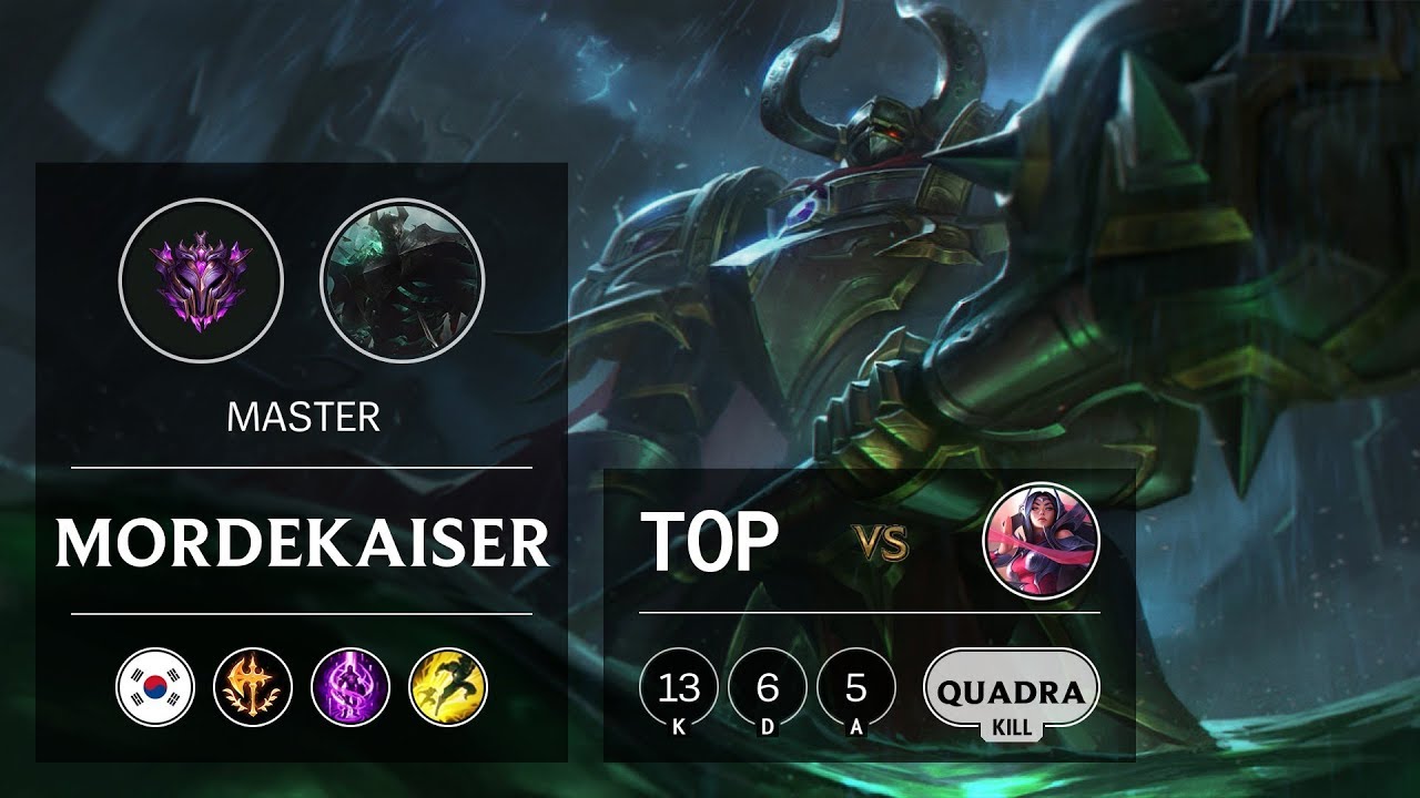 Mordekaiser Top Vs Irelia Kr Master Patch 9 19 Youtube