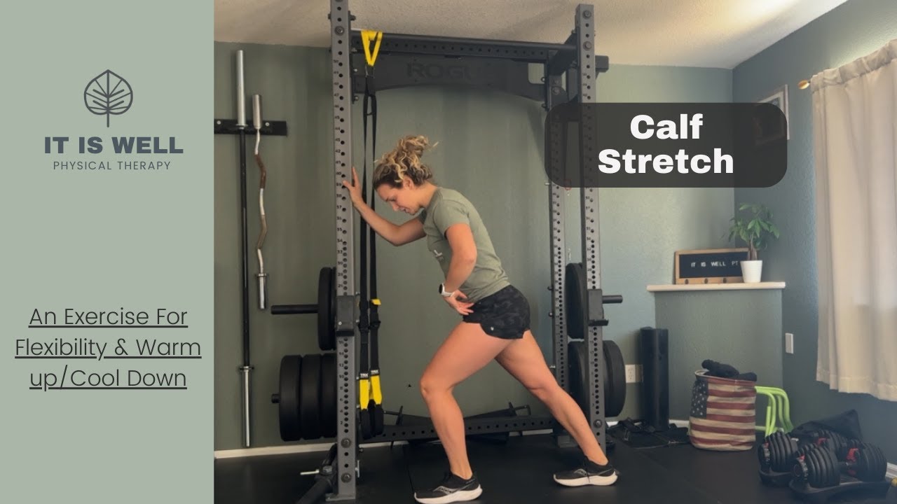 Standing Calf Stretch - Straight and Bent Knee - YouTube