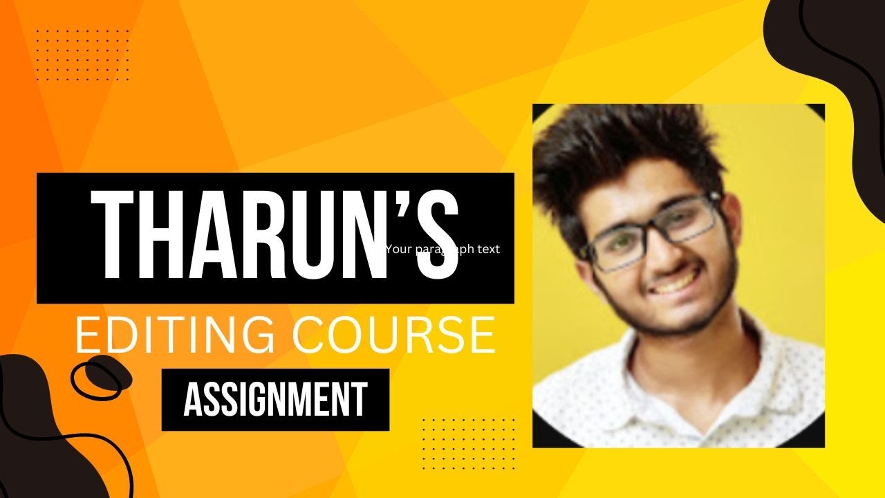 Fast pace edit|Tharun's editing course - YouTube