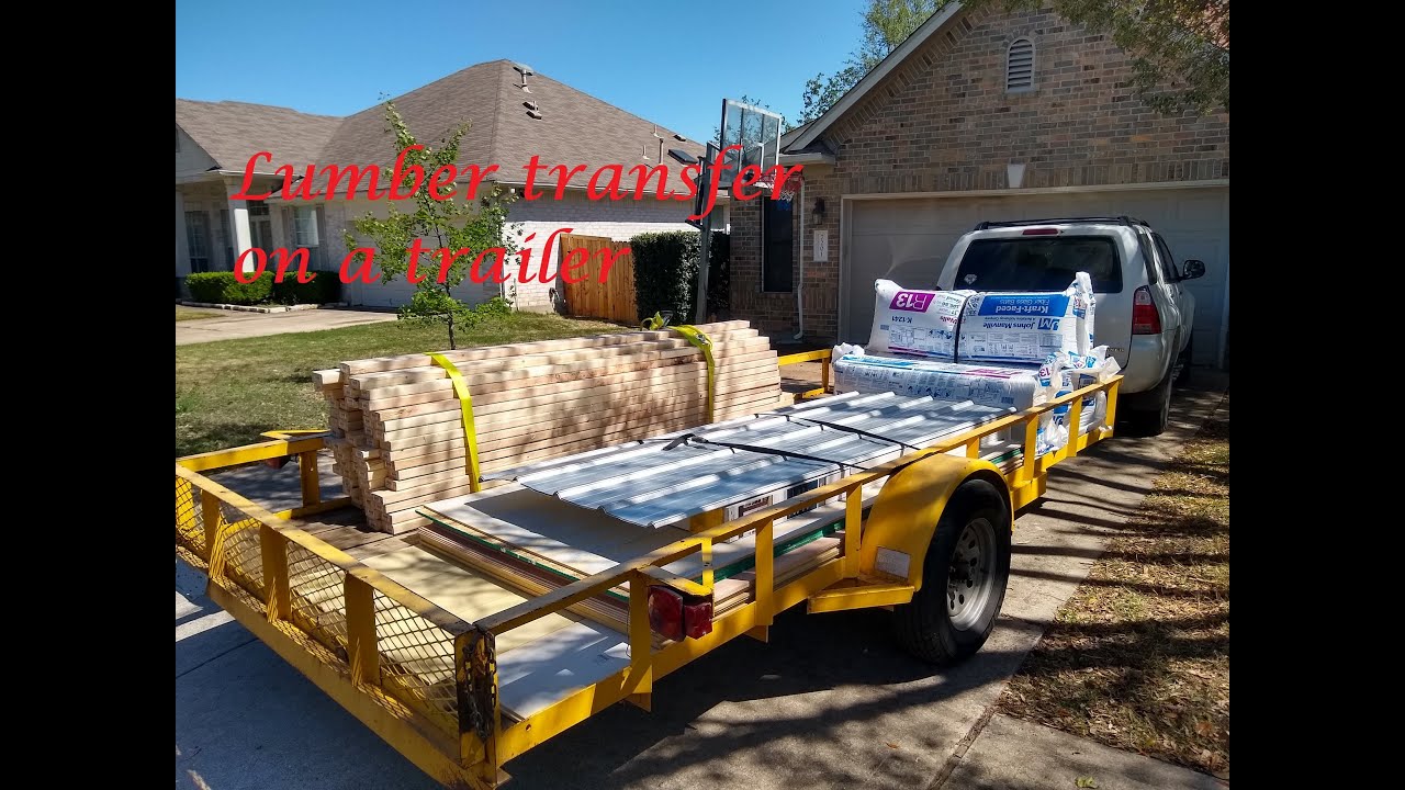 Some advice on how to load lumber on a trailer - YouTube