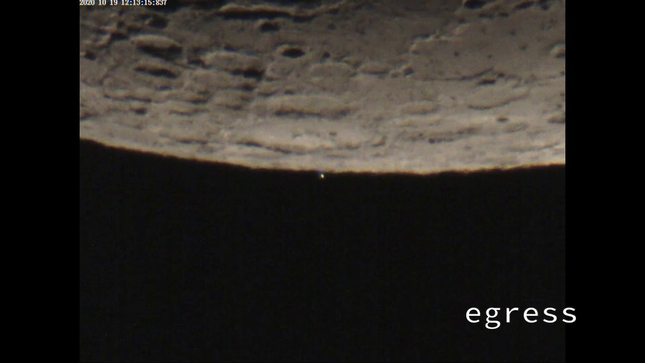 Double star Graffias (Beta Scorpii) occultation 19 oct 2020 - YouTube