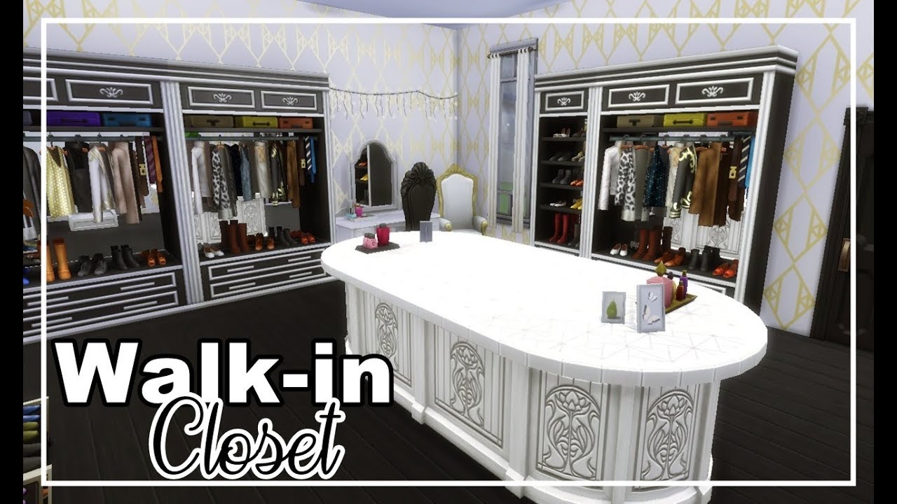 Walk-In Closet | The Sims 4: Speed Build - YouTube