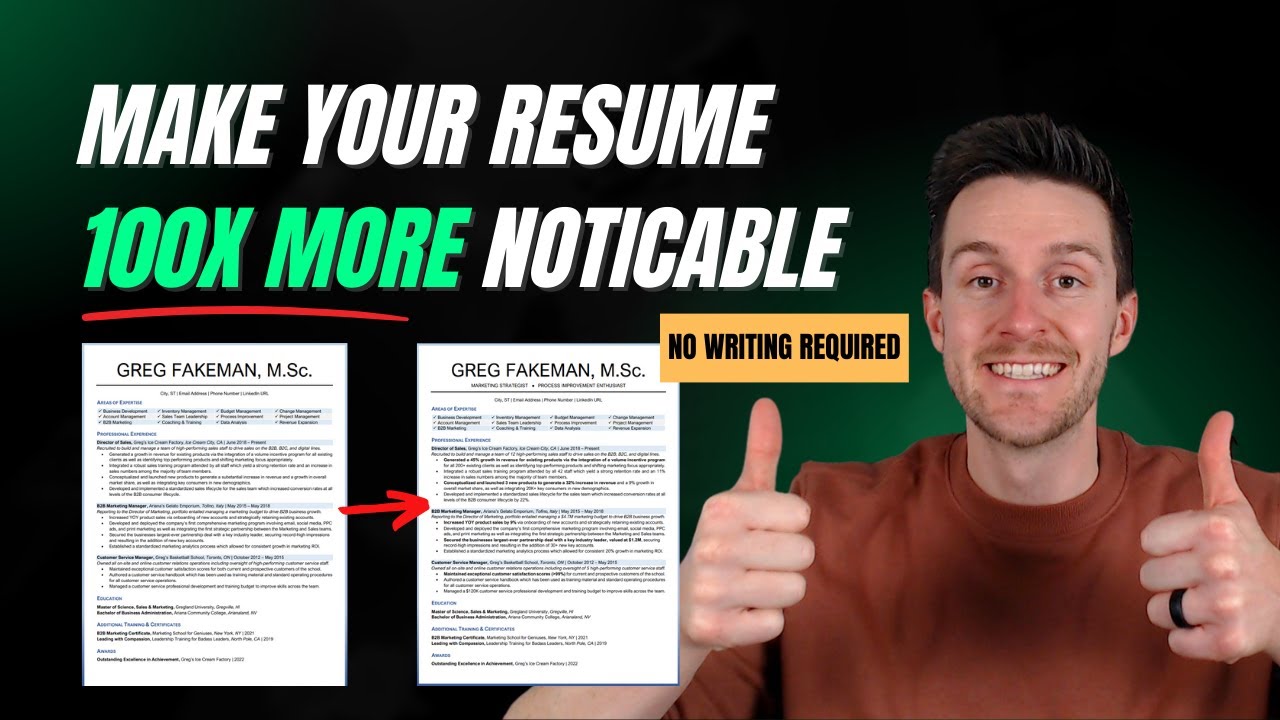 Make Your Resume 100X More Noticeable: Best Resume Tips (with examples ...