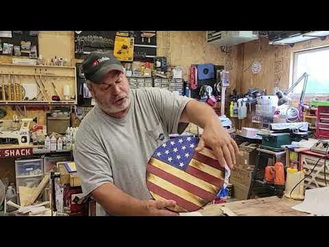 How to make an American Flag wood round | Patriotic - YouTube