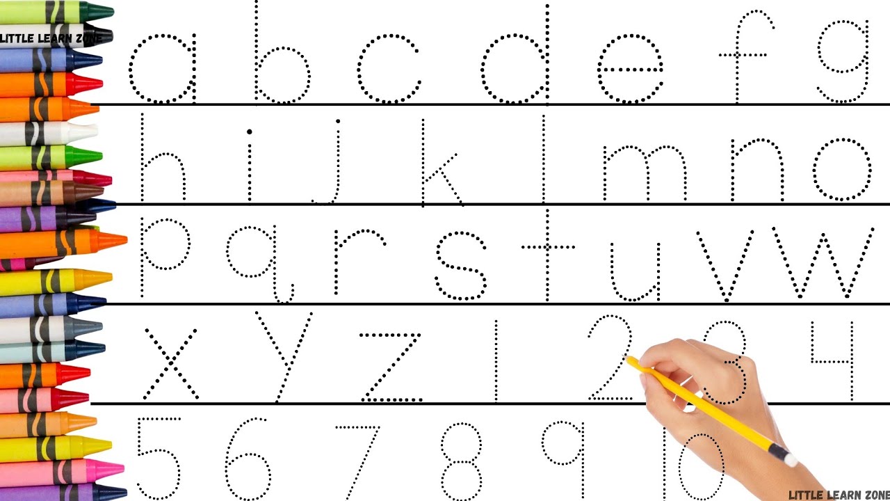 Alphabet, 1to10 counting, learn abc - counting numbers in dot ...