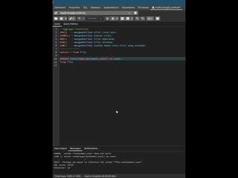 POSTGRESQL AGGREGATE FUNCTION - YouTube