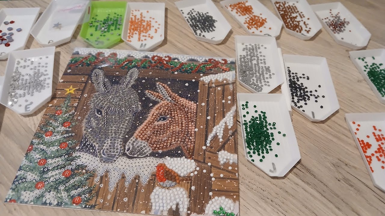 finishing Diamond Art - YouTube