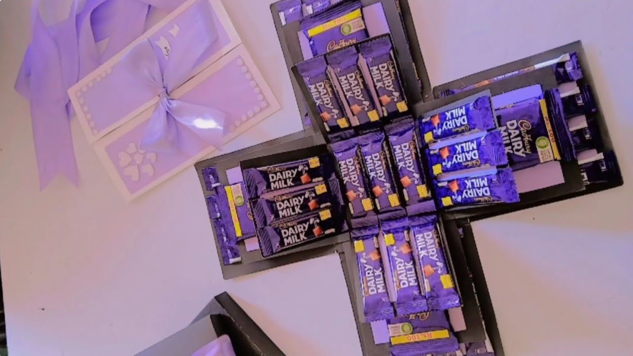 Chocolate Explosion Gift Box For Birthday |FULL TUTORIAL - YouTube