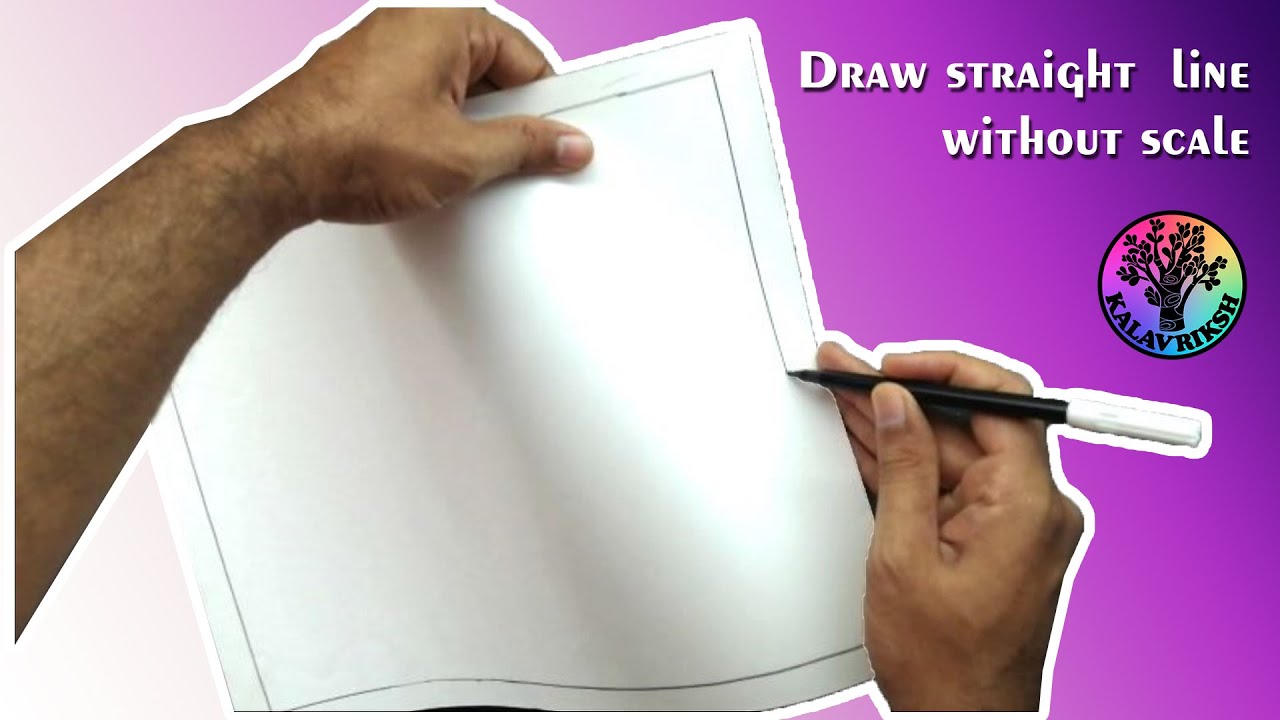 How to draw straight line without scale - YouTube