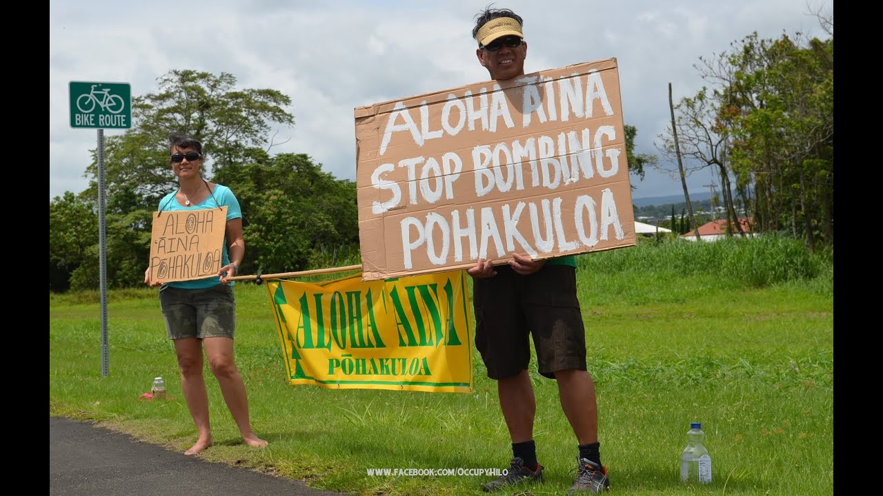 Aloha Pohakuloa Stop the Bombing - YouTube