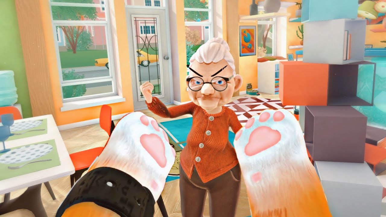 MAKING GRANNY ANGRY IN I AM CAT VR!! - YouTube