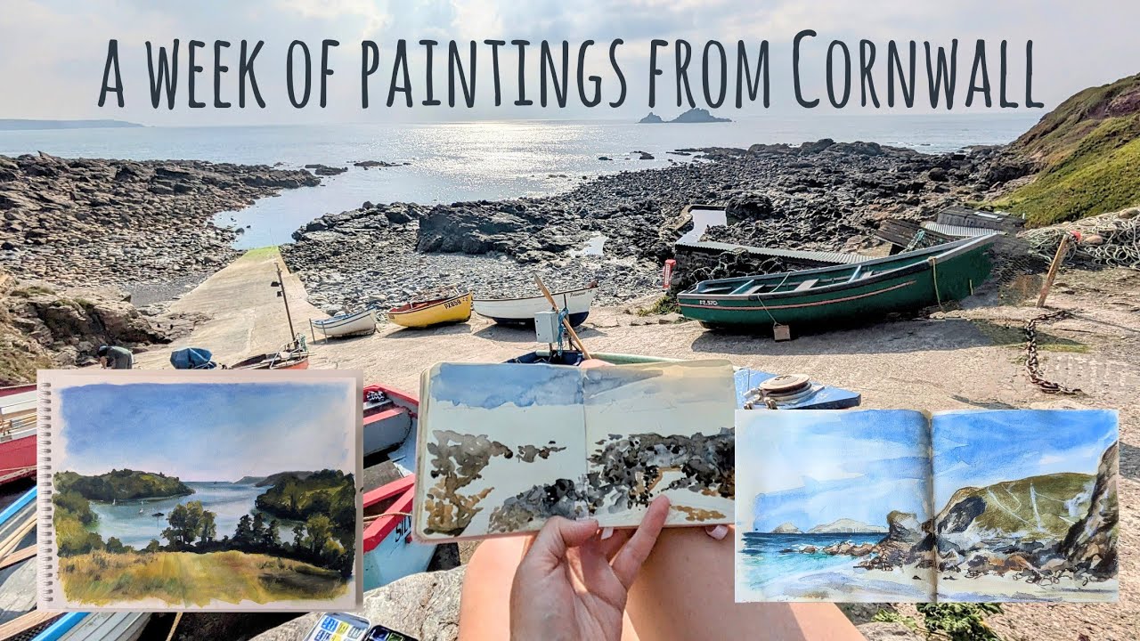 A Beautiful Week in Cornwall: 'Splodge & Scribble', Watercolour, Oil ...