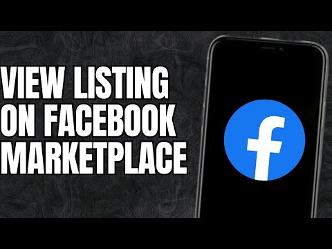How to view listing on Facebook marketplace? - YouTube