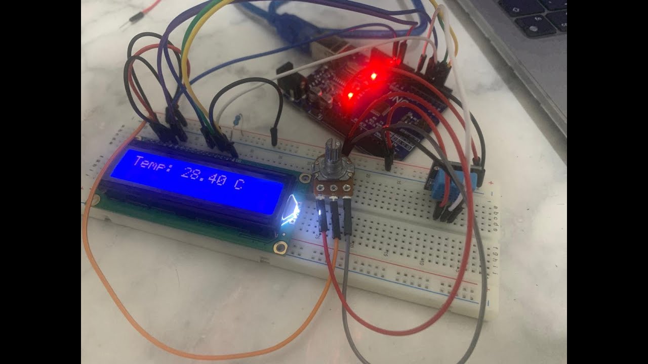 Arduino Uno Temperature And Humidity Sensor With Lcd Display Youtube