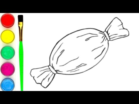 Draw a Beautiful kids easy Candy Drawing, Painting and Colouring for ...