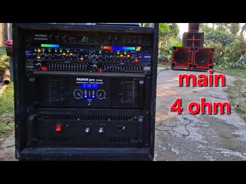 Tes Power Ampli Padon PX 1600 Angkat 4 x 18 inch..#soundsystem #soundhoreg #soundhajatan 