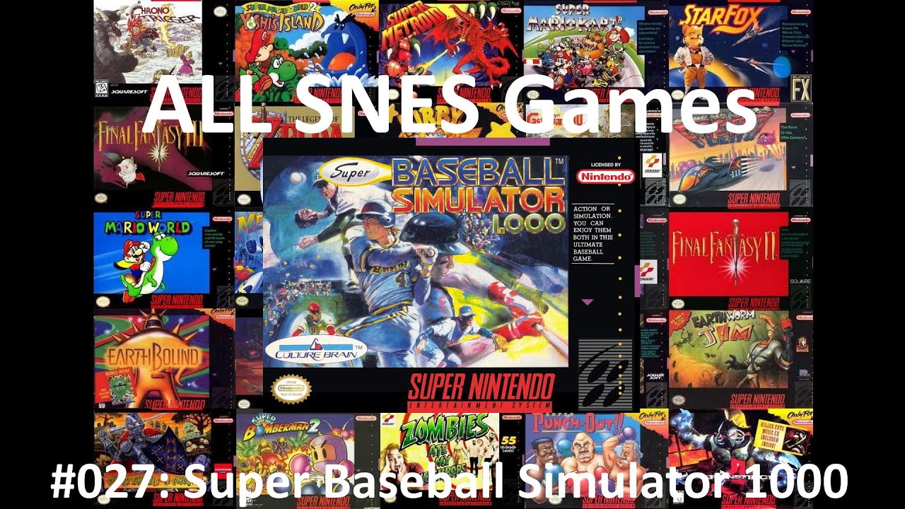 TODOS os jogos do SNES #027: Super Baseball Simulator 1000 - YouTube