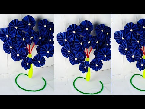 DIY WASTE-CLOTH 🧣SE BANAYE FLOWER 🌺GULDASTA/MAKING WASTE CLOTH CRAFT# ...