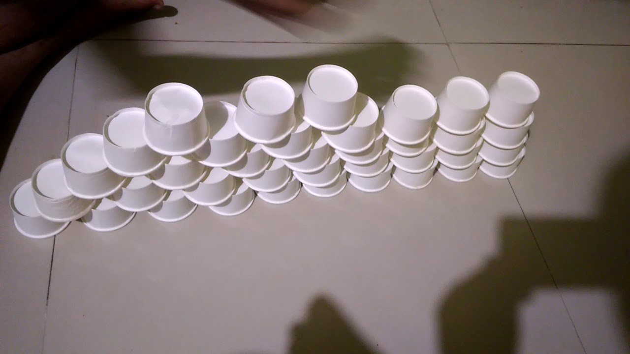 How to make mountain with cups - YouTube