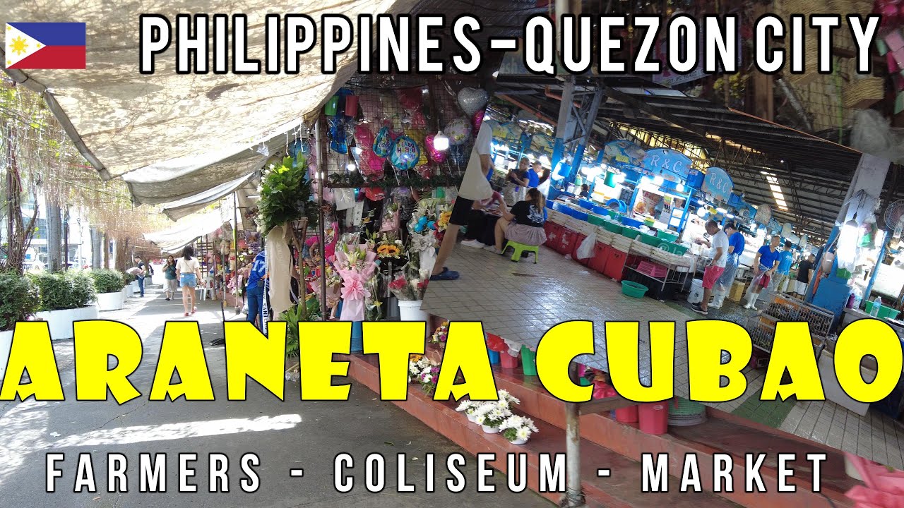 Walking in Cubao PH | Flower Market, Farmers Market & Araneta Coliseum ...