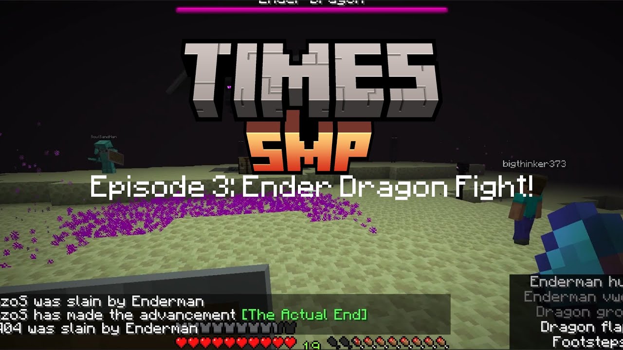 Minecraft Times SMP Episode 3: Ender Dragon Fight! - YouTube