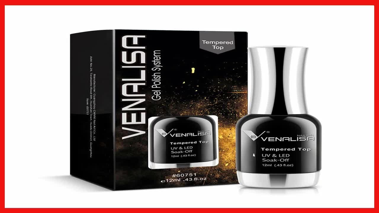 VENALISA 12ML No Wipe Tempered Top Coat, Scratch Resistant Long Lasting ...
