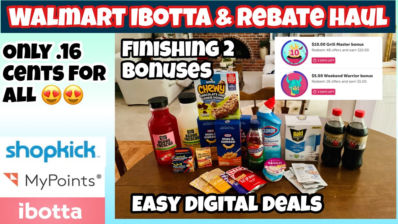 WALMART IBOTTA & REBATE HAUL/ Easy digital couponing! Finished 2 ...