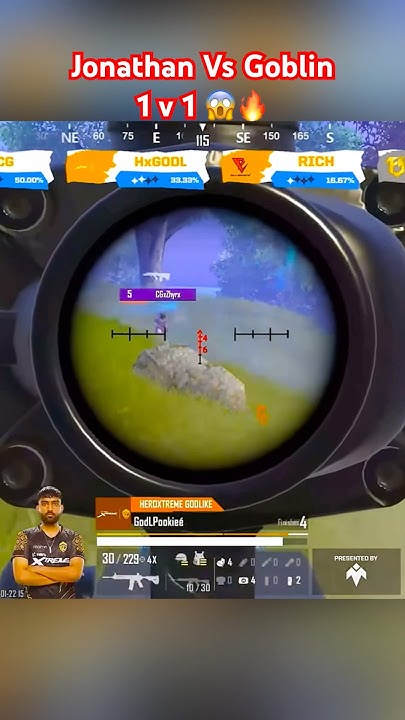Jonathan Vs Goblin Pure 1v1 Last Zone Intense Fight For WWCD #pubgmobile #bgmi - YouTube